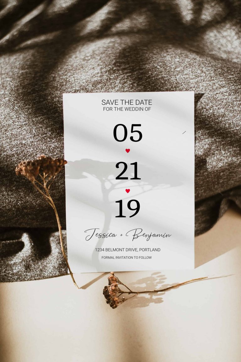 Minimal Save The Date Templates | DIY Printables