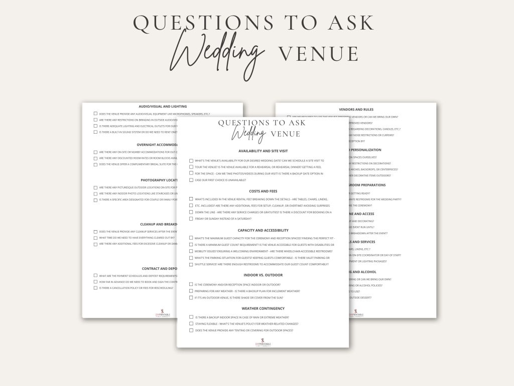 61 Questions To Ask Wedding Venue