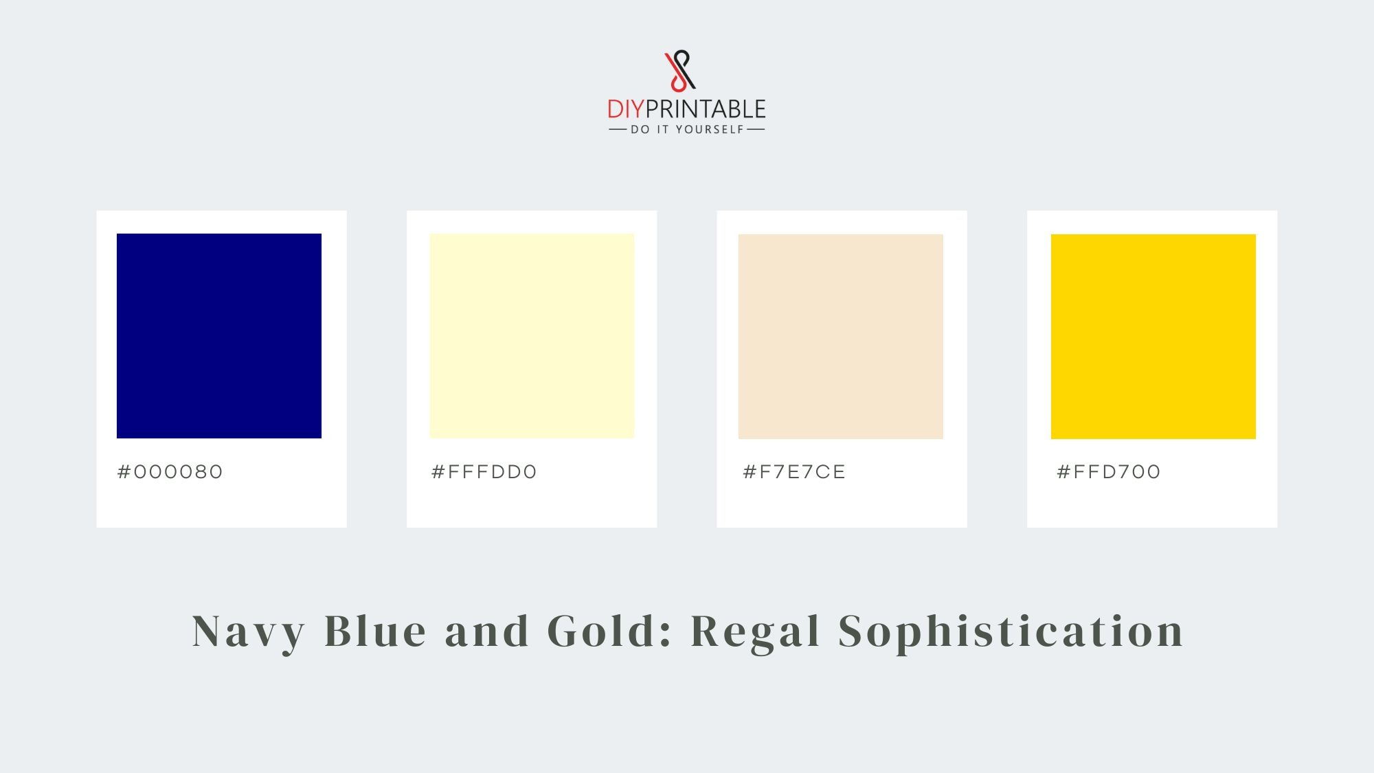 10 Navy Blue Wedding Colors Combos Palette | DIY Printables