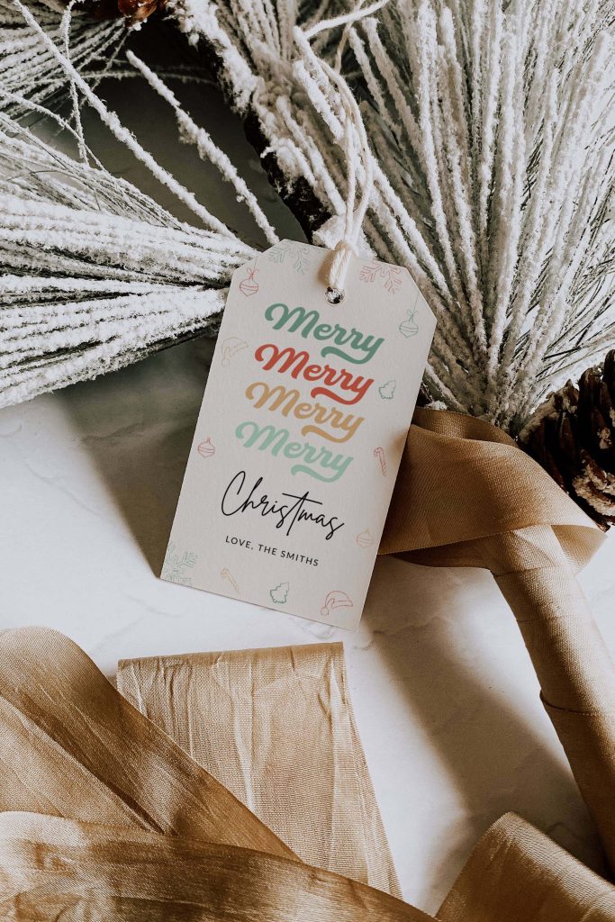 Merry Christmas Gift Tags Template | DIY Printables