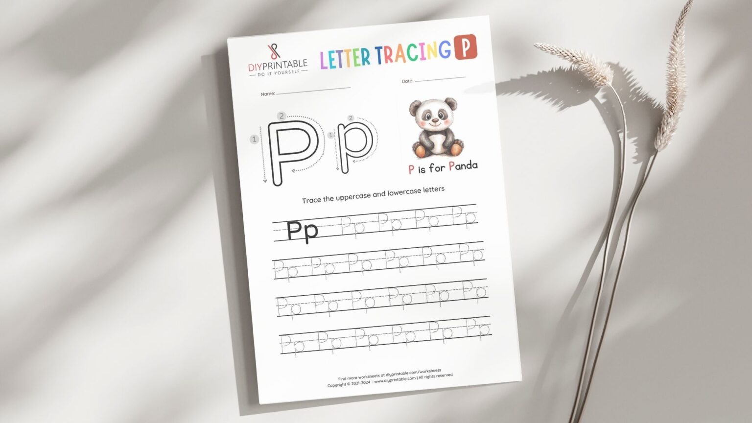 Tracing The Letter P Free Printable | DIY Printables