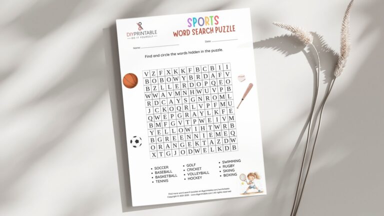 Free Printable Sports Word Search | Do It Yourself Printables