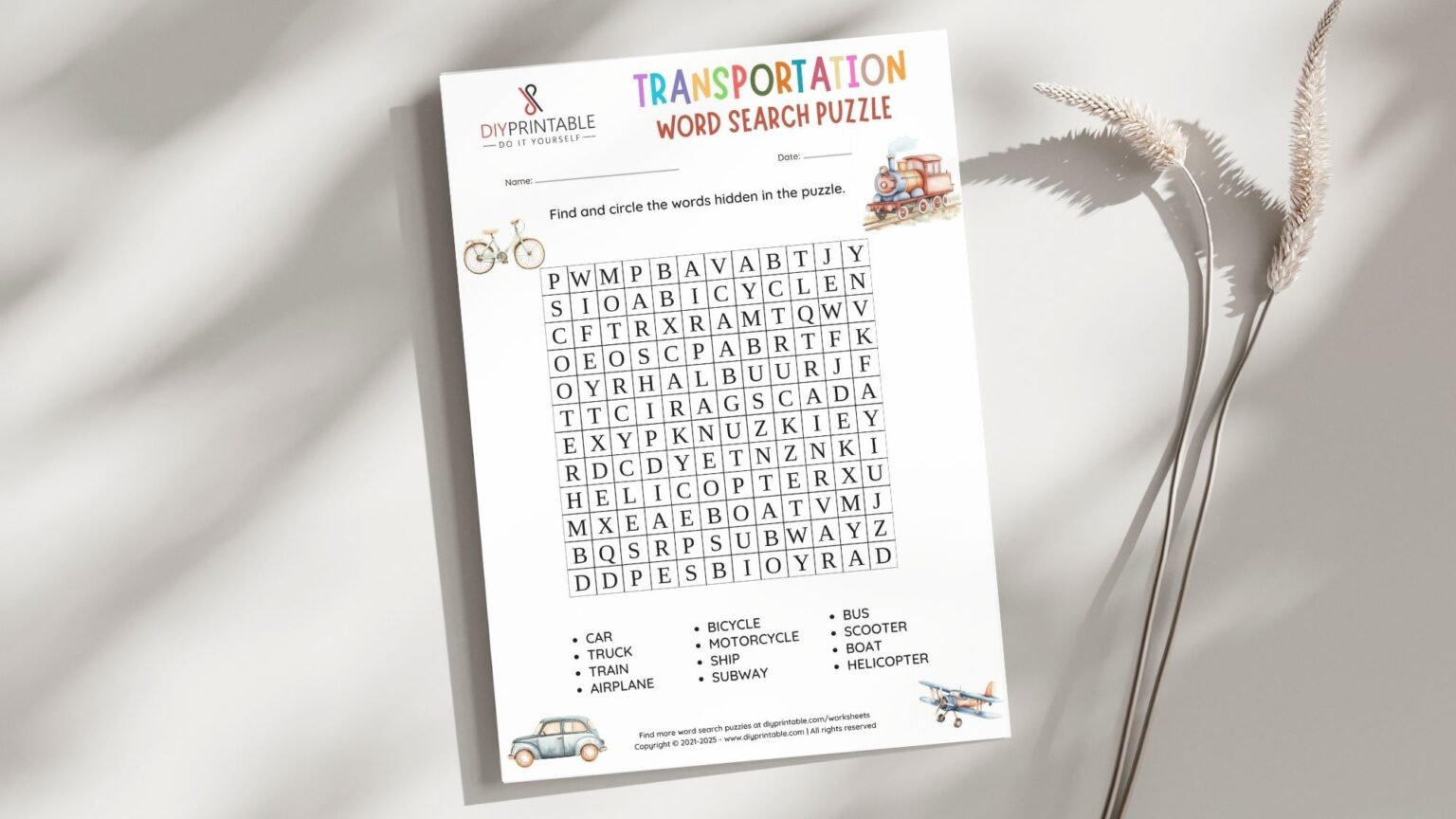 Free Printable Colors Word Search | DIY Printables